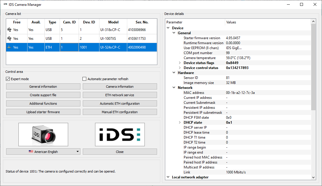 Connecting the cameras